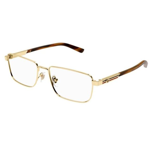 Gucci | Accessories | Gucci Rectangular Eyeglasses Gg291o02 Gold Havana ...